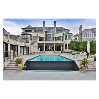 Wilmette, IL Rectilinear Swimming Pool with Separate Hot Tub ...