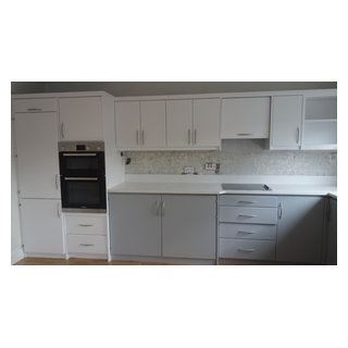 Two tone spray painted kitchen - Modern - Kitchen - Dublin - by ...