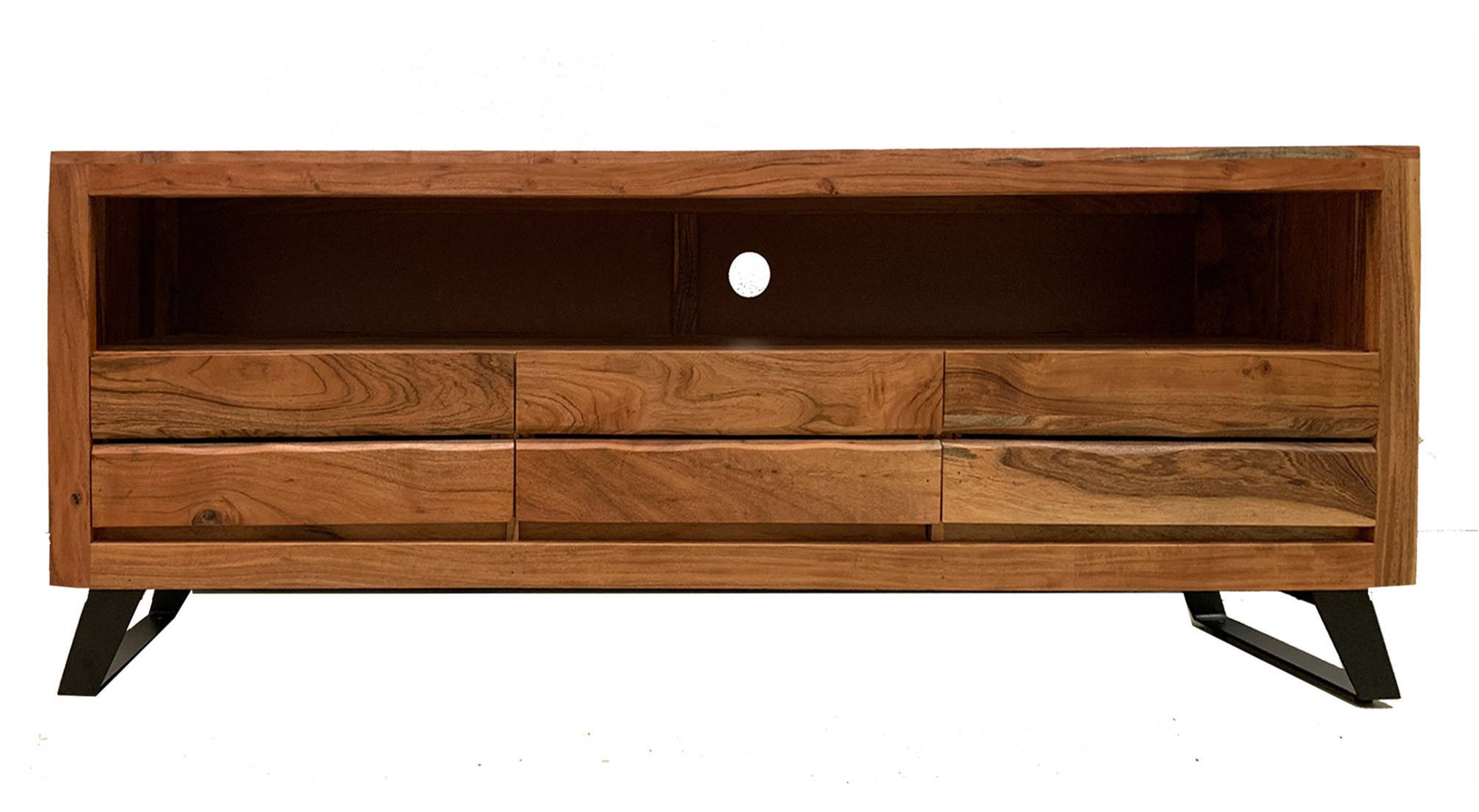 Timbergirl solid acacia wood live edge TV Console - Midcentury ...