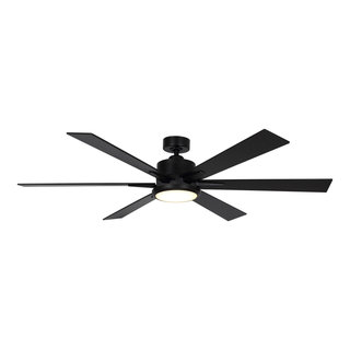 65 in. Indoor Integrate LED Ceiling Fan with Remote Control, Reversible ...