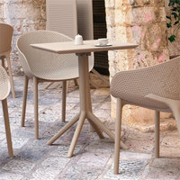 Sky 24 inch Square Folding Table in White finish - Contemporary ...