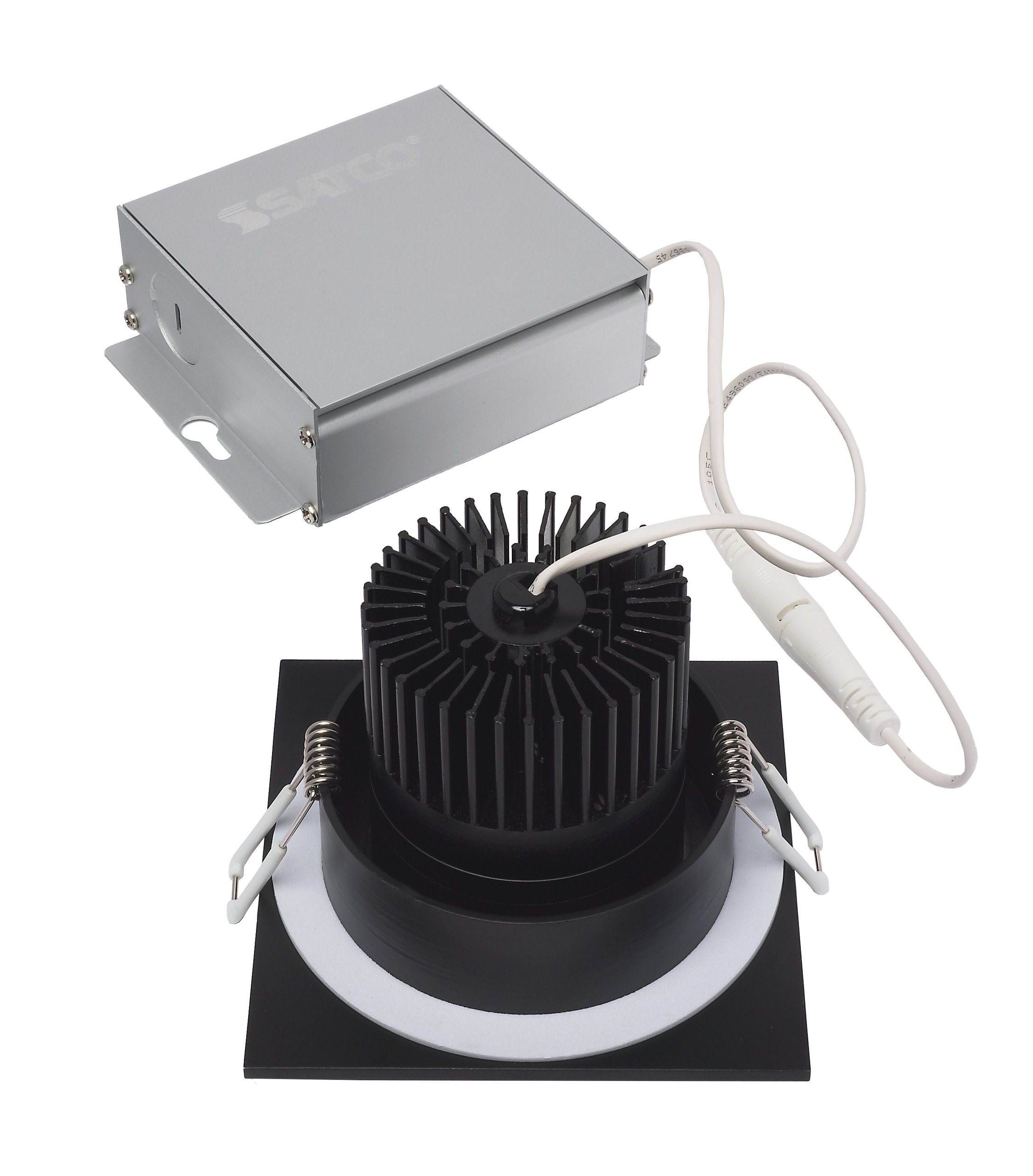 12 Watt LED Downlight - 3.5 in. - 120 Volt - Square - Remote Driver ...