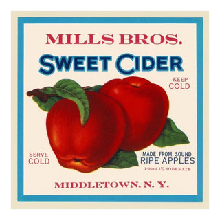 "Mills Bros. Sweet Cider" Digital Paper Print by Retrolabel, 18"x18 ...