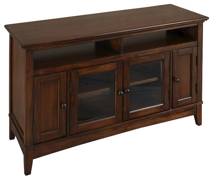 Cherry Brown TV Console, Belen Kox - Transitional - Entertainment ...