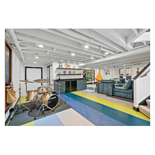 Stunning & Unique Oak Hill Basement Remodel - Modern - Basement - DC ...