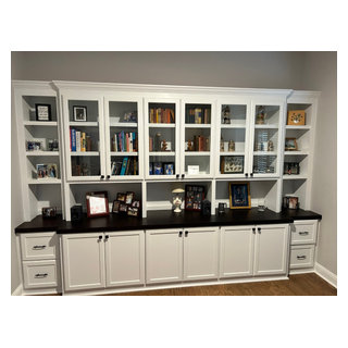 Office Wall Cabinets with Glass Doors - Contemporary - Home Office ...