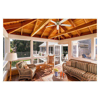 Screened-In Gazebo Addition on Cape Cod - Beach Style - Porch - Boston ...