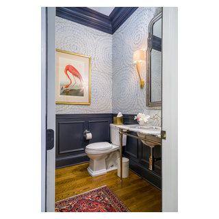 Striking Preppy - Kitchen, Dining, & Powder - Traditional - Powder Room ...