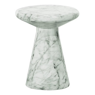 White Marble End Table, Oroa Lohan - Contemporary - Side Tables And End ...