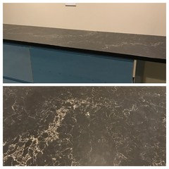 Quartz countertops - seam and corner joint/is it fixable?