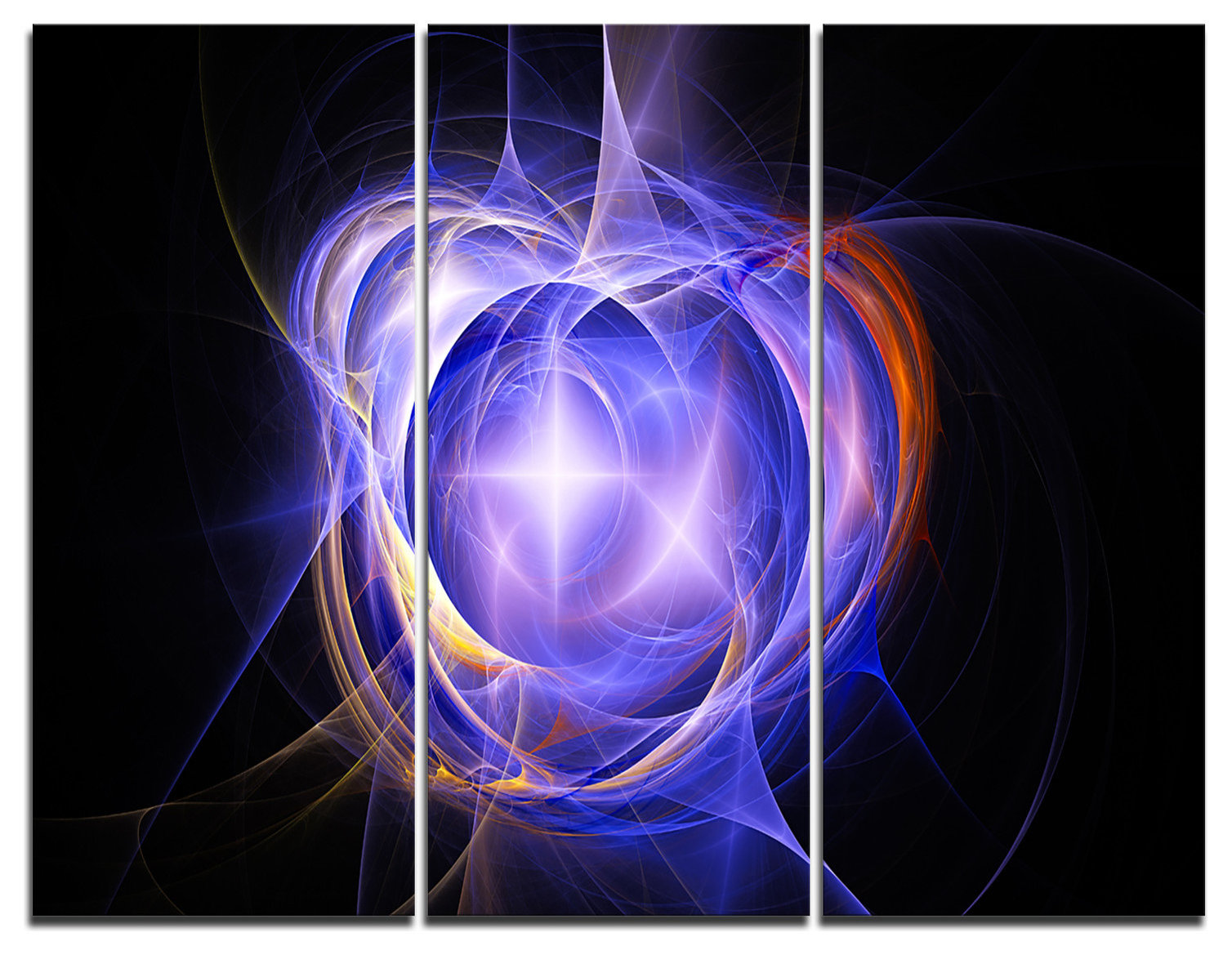 "Supernova Explosion Blue" Digital Canvas Print, 3 Panels, 36"x28", 36 ...
