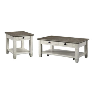 Home Square 2-Piece Set with End Table and Coffee Table in Antique ...