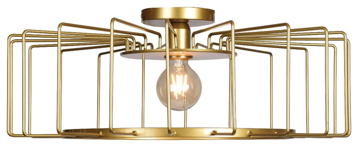 Access Wired Ceiling Light in Gold, 9.000 - Contemporary - Flush-mount ...
