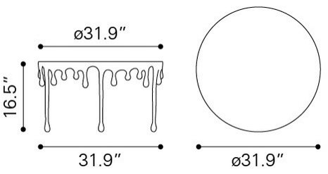 Drip Coffee Table Antique Brass - Contemporary - Coffee Tables - by Zuo ...