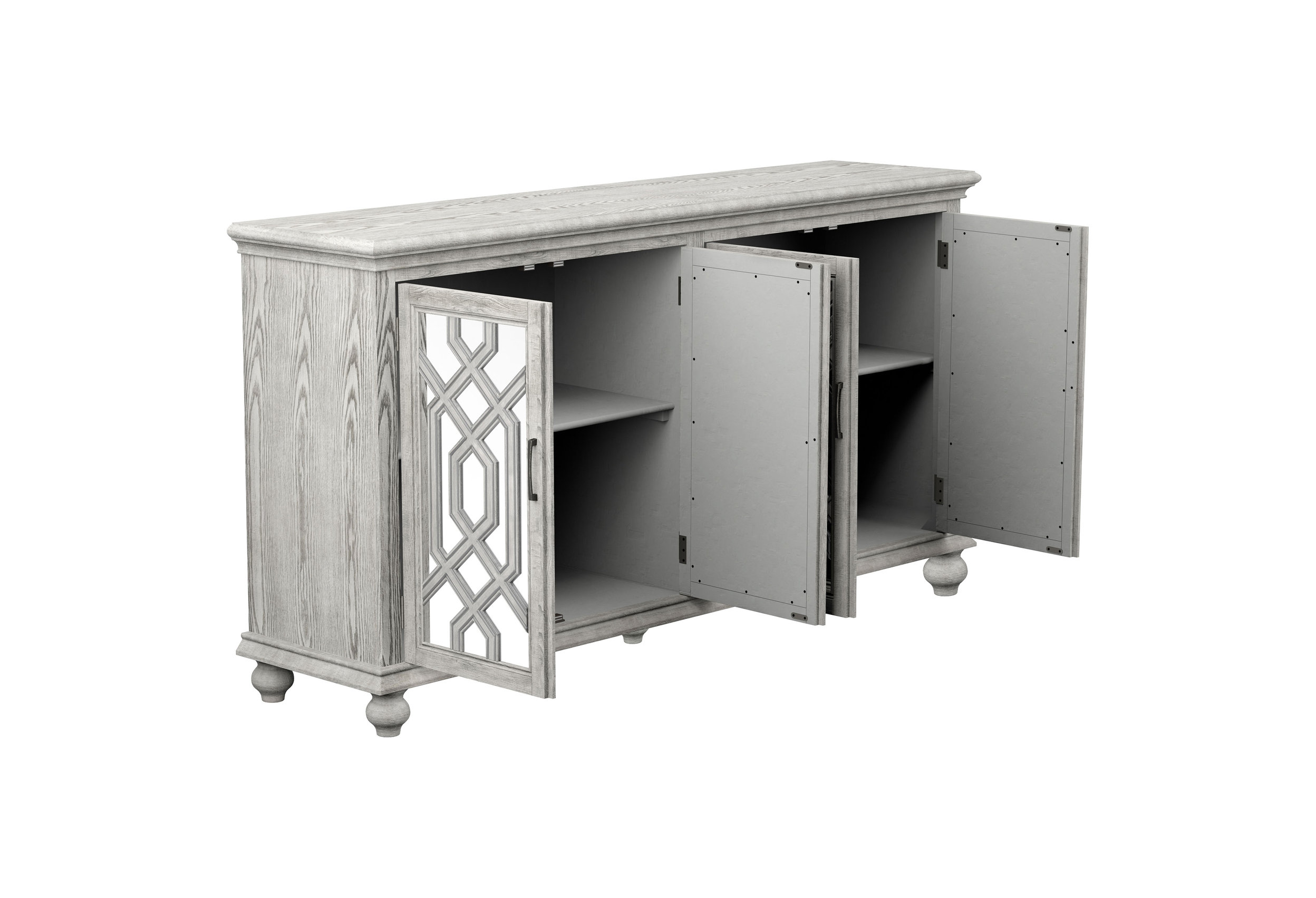 Melanie 4-door Accent Cabinet Antique White - French Country - Buffets ...