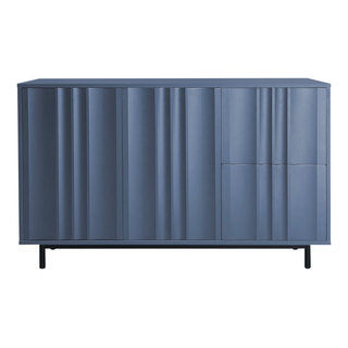 TATEUS Wave Pattern Storage Cabinet with 2 Doors and 2 Drawers ...