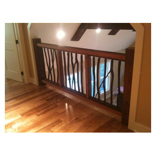 Reclaimed Pine and Hickory Railings - Rustic - Other - by Hearthwoods ...