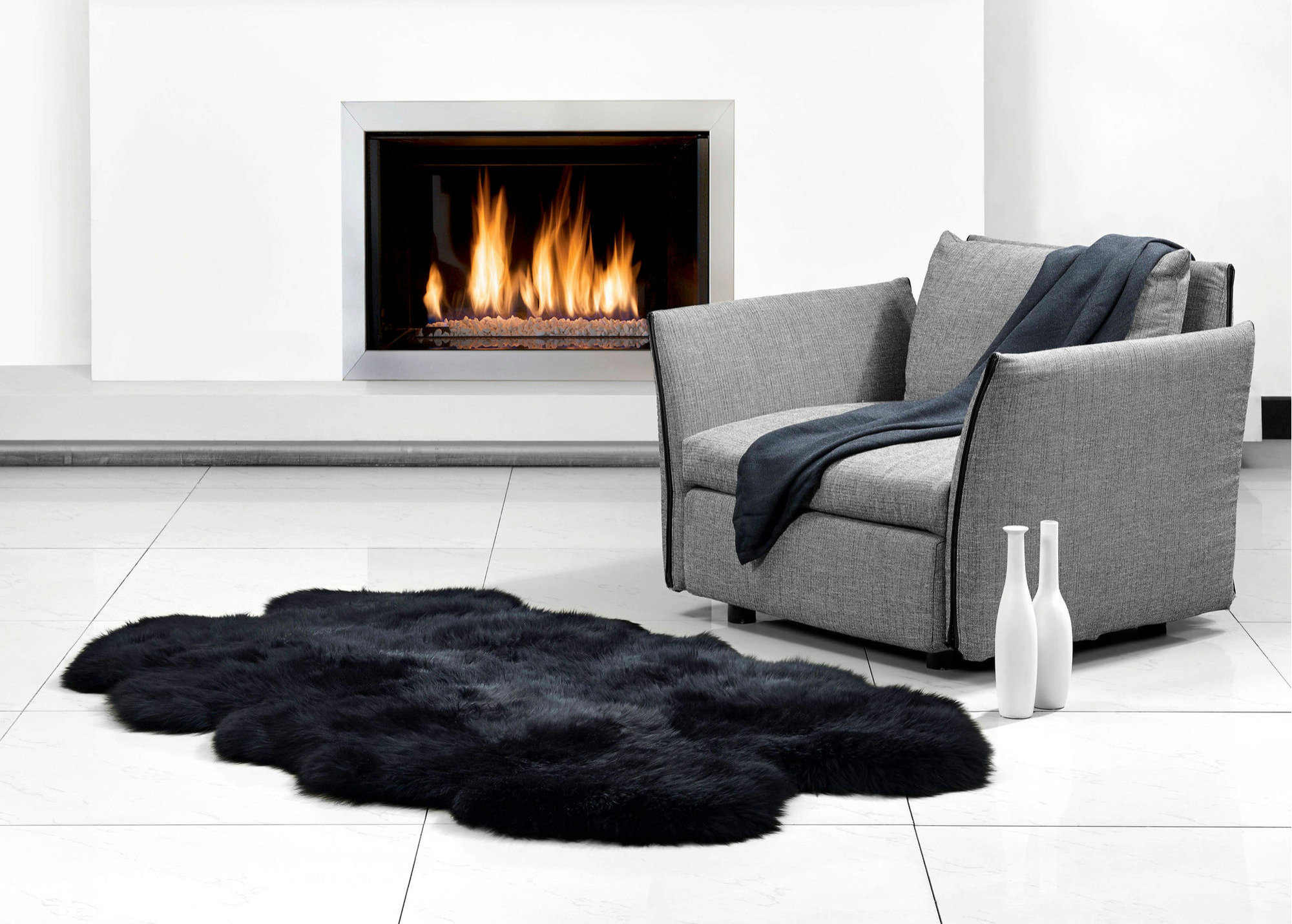 4 X 6' Quarto Pelt BLACK - Transitional - Rugs - by PARMA HOME | Houzz