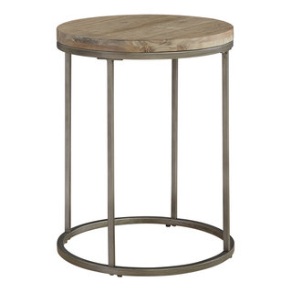 Palliser Furniture, Julien End Table With Acacia Wood Top, Round ...