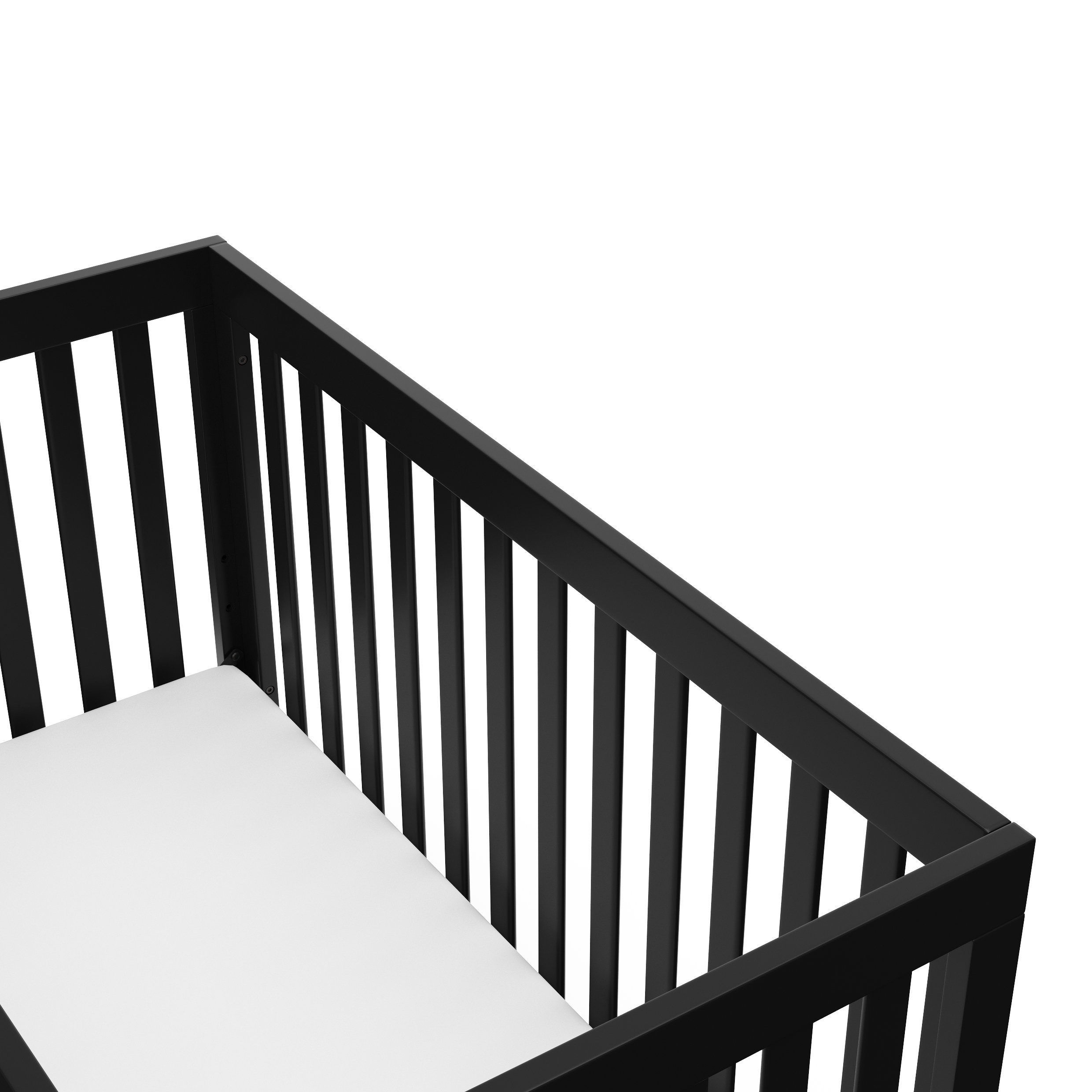 Storkcraft Beckett 3-in-1 Convertible Crib, Black, Converts to Toddler ...