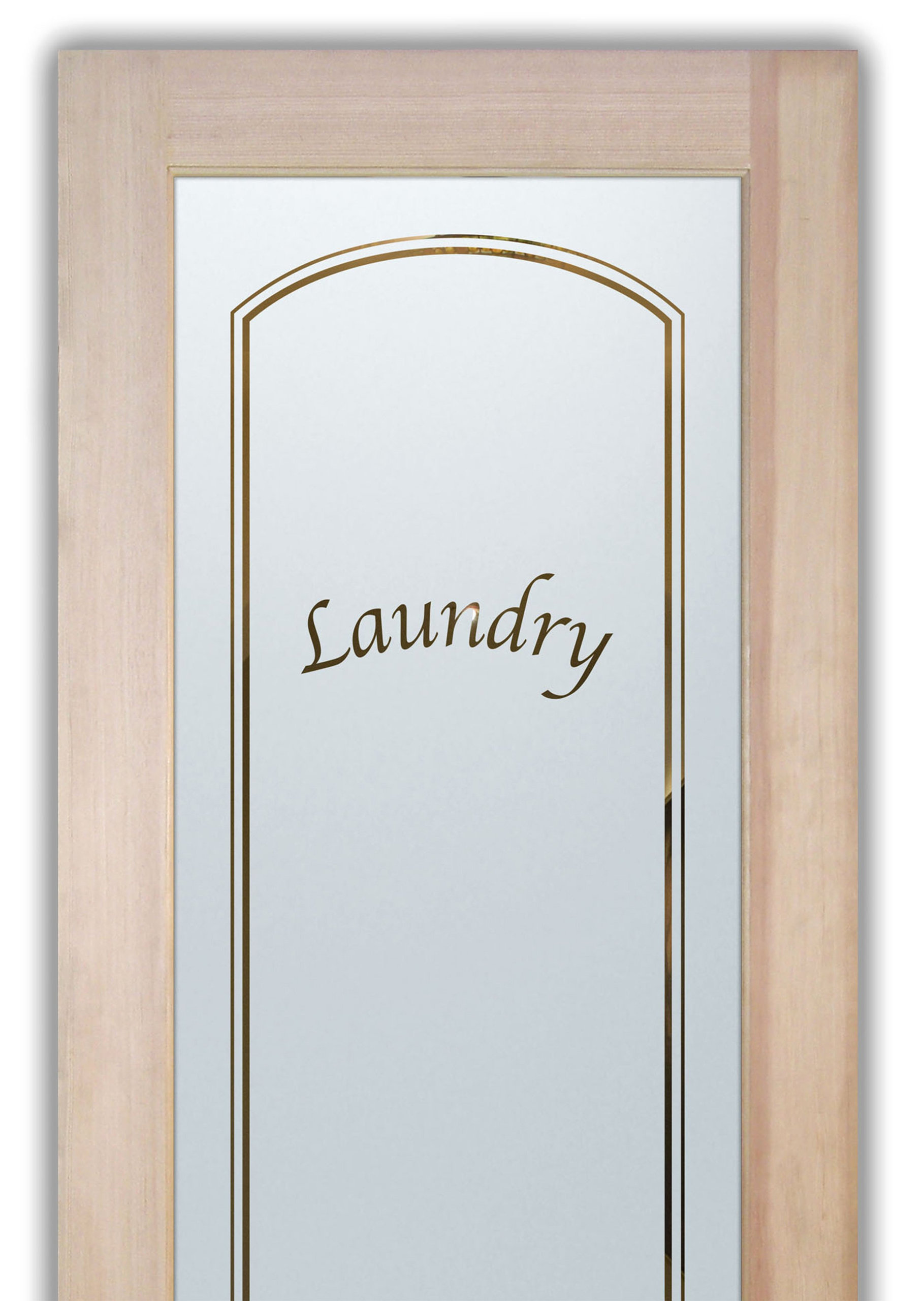 Laundry Room Doors - Classic Arched Frosted Glass Design - 28" x 80 ...