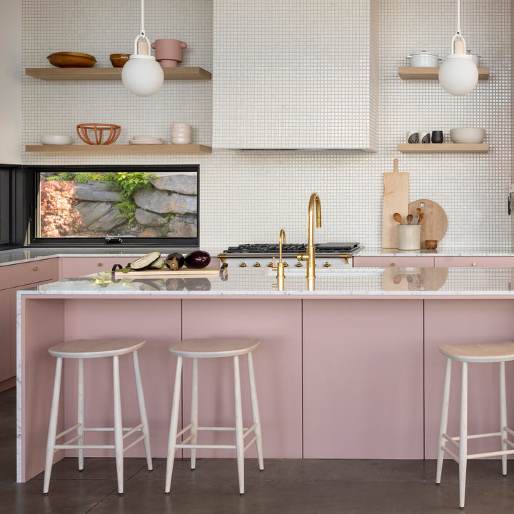 75 Kitchen with Pink Cabinets Ideas You'll Love - October, 2025 | Houzz