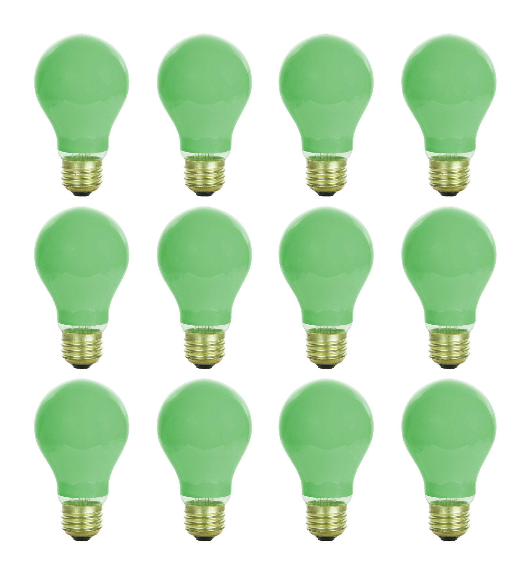 12-Pack Sunlite 40 W Ceramic Green Colored Incandescent Light Bulbs ...
