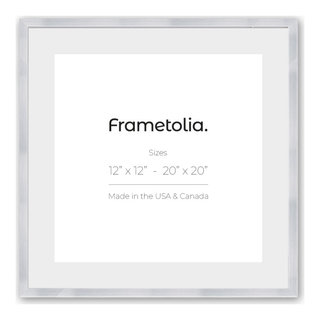 Titanium Silver 3/4" Ramino Gallery/Picture Frame with Bright White Mat ...