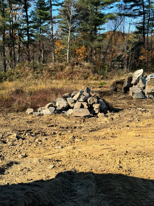 Blasting ledge on lot