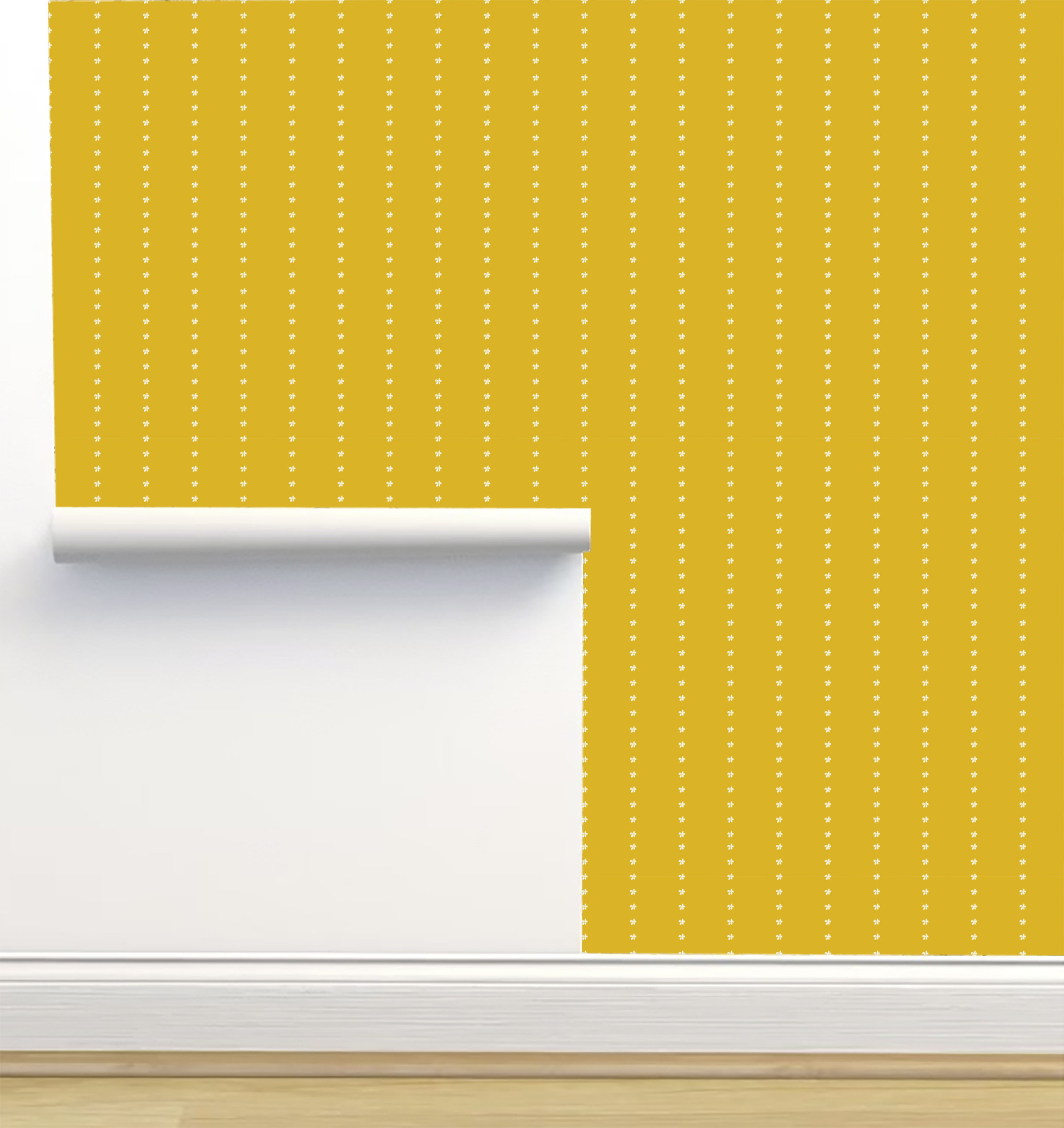 Dots Yellow Wallpaper by Monor Designs, Sample 12"x8" - Contemporary ...
