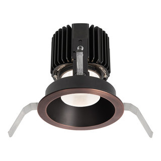 Volta 4.5" LED Round Shallow Regressed, Narrow 25 3500K White, Copper ...