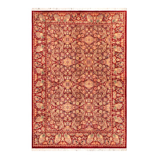 Doop Pak Persian Mickie Red/Gold Wool Rug - 6'2'' x 9'2'', 6'2'' x 9'2 ...