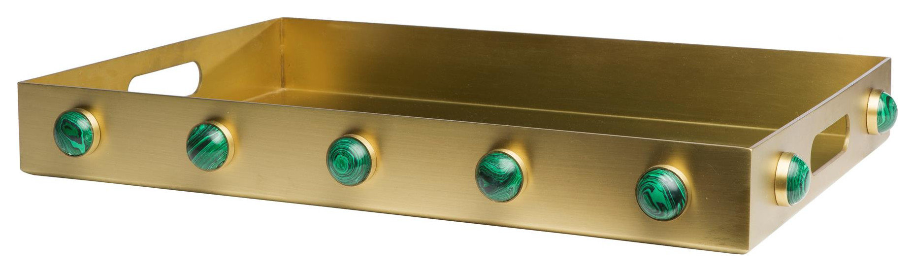 Pandora Malachite Tray, 21.25"L x 15.5"W x 2.5"H - Contemporary ...