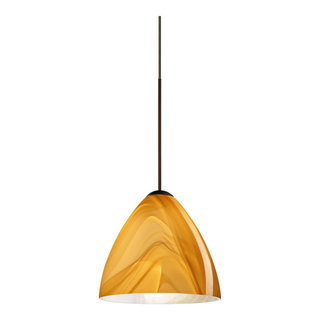 Mia 1 Light Pendant Lighting, Bronze - Modern - Pendant Lighting - by ...