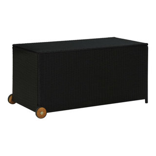 vidaXL Outdoor Storage Deck Box Chest for Patio Cushions Tools PE ...