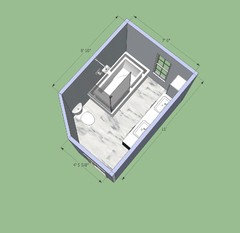 7 1/2 x 11 Bathroom Design. Smartest Layout?