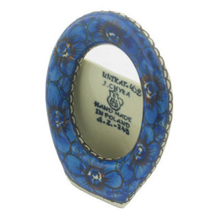 Polmedia Polish Pottery 4" Stoneware Picture Frame - Mediterranean ...