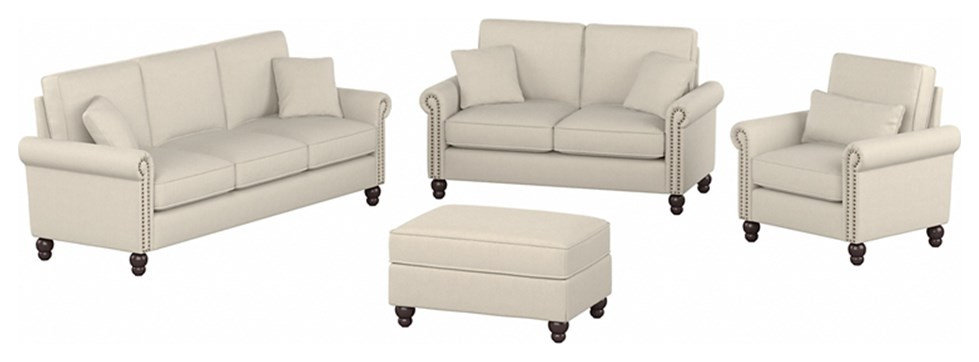 Coventry Living Room Sofa and Loveseat Set with Chair & Ottoman in ...