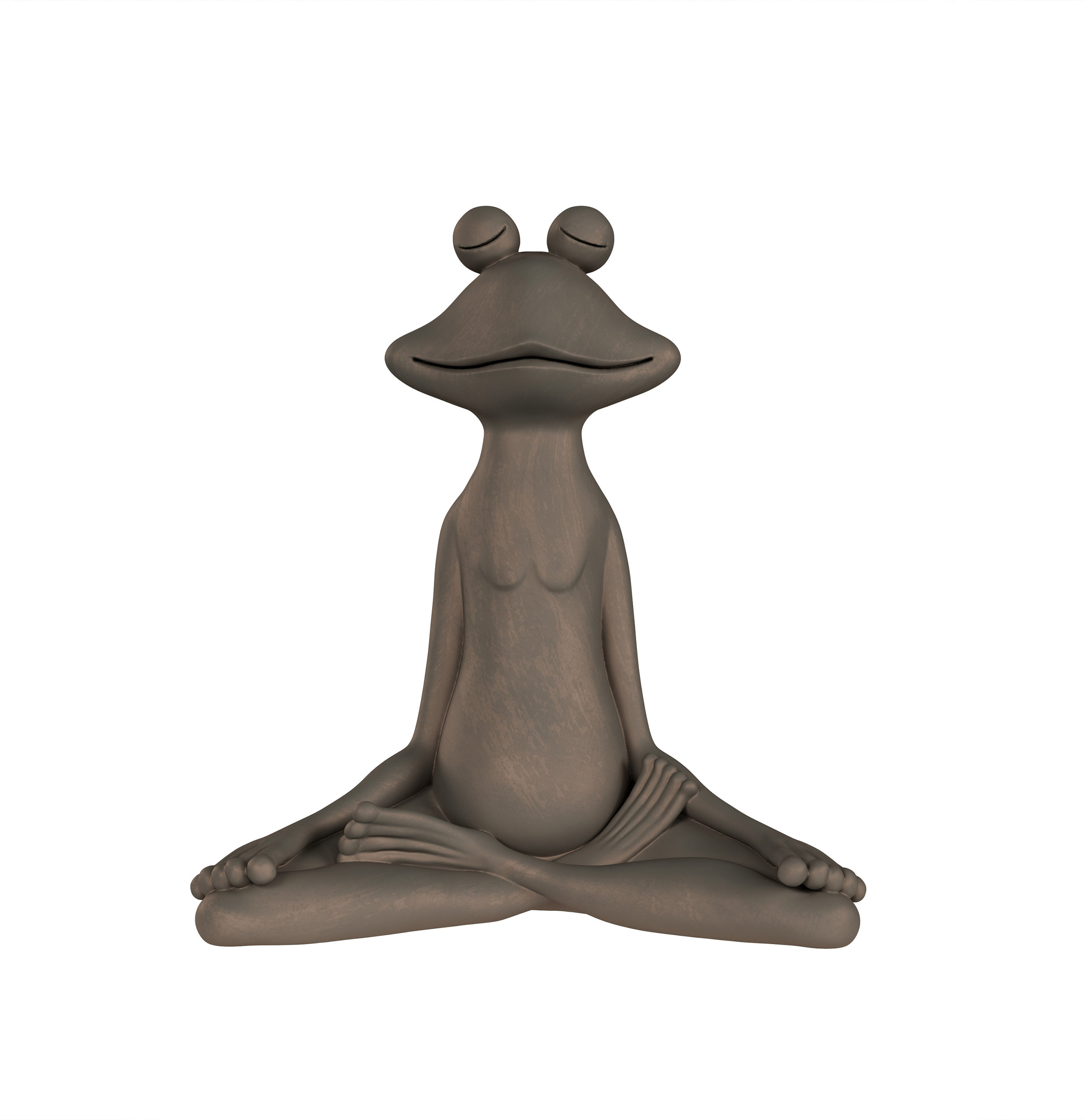 Meditating Frog Garden Statue - Zen Yoga Resin Toad Sculpture ...