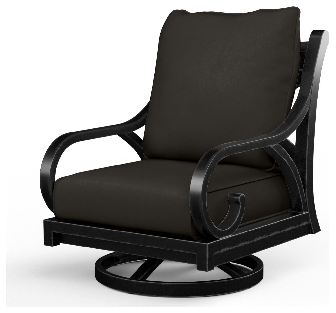 Monterey Durable Aluminum Frame Outdoor Swivel Rocker - Transitional ...