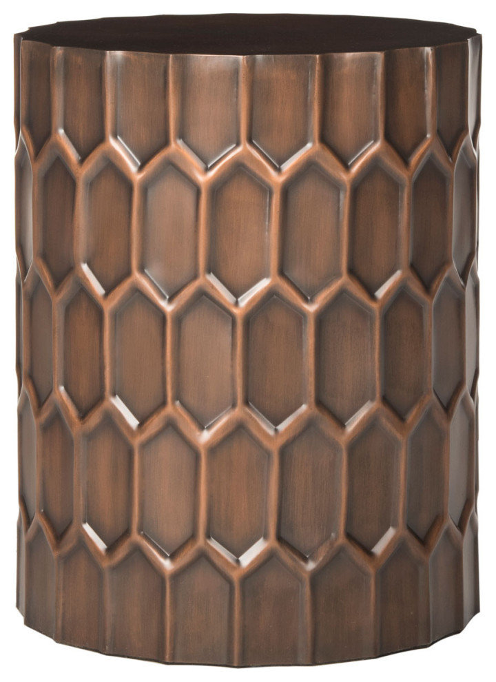 Justin Side Table Antique Copper - Contemporary - Side Tables And End ...