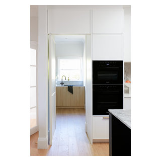 Open Hidden Door with Pivot Hinge to Butlers Pantry - Contemporary ...