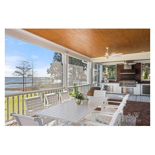 Southern Traditional Outdoor Kitchen/Addition - Traditional - Verandah ...