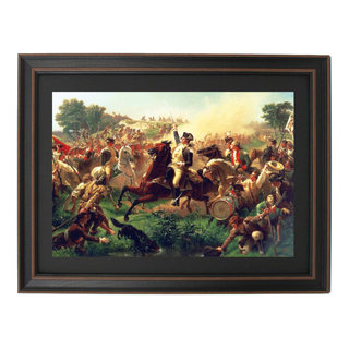 Framed Washington Rallying the Troops at Monmouth by Emanuel Leutze ...
