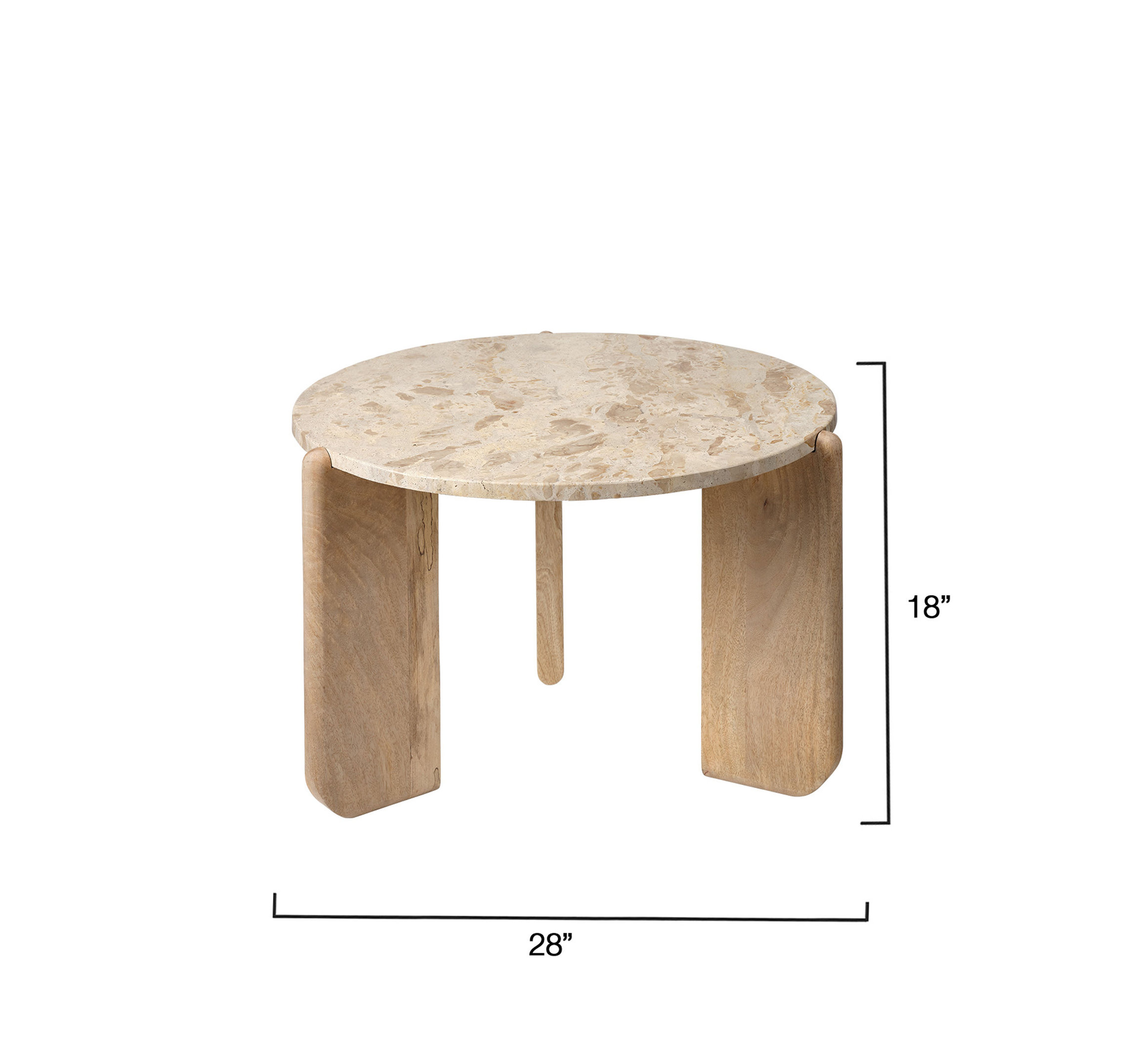 Quarry Wood and Tendua Stone Coffee Table - Transitional - Coffee ...