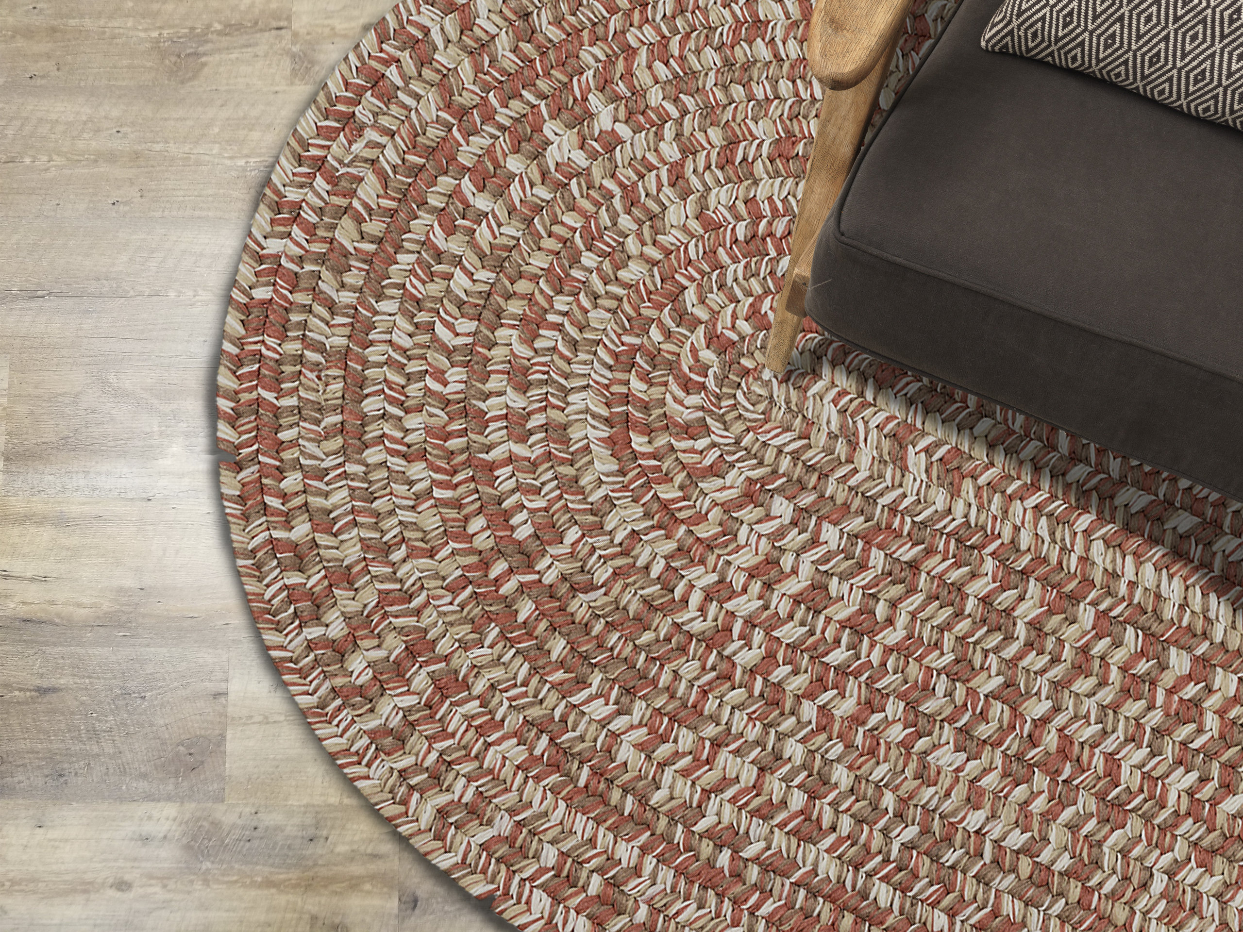 Colonial Mills Carrington Tweed Braided Area Rug, 11x11 - Contemporary ...