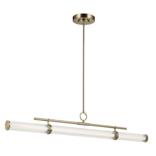 Riven 1 Light Island Light, Champagne Bronze - Transitional - Kitchen ...