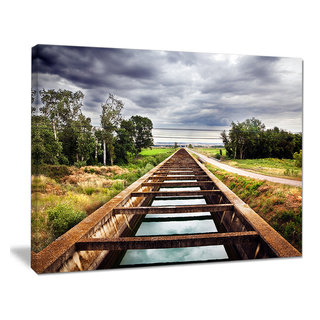 "Water Channel and Trees" Landscape Photo Canvas Art Print, 20"x12 ...