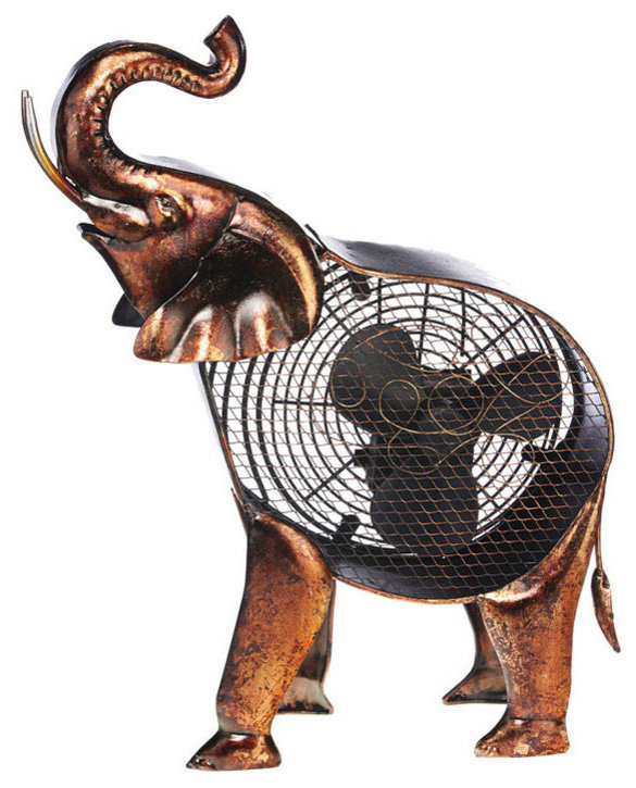 Figurine Fan, African Elephant - Tropical - Electric Fans - by ...