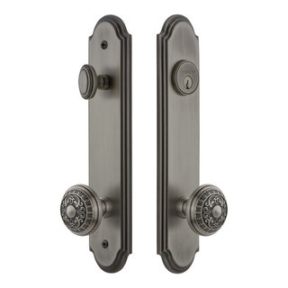 Arc Tall Plate Complete Entry Set, Windsor Knob, 2.375" Backset ...